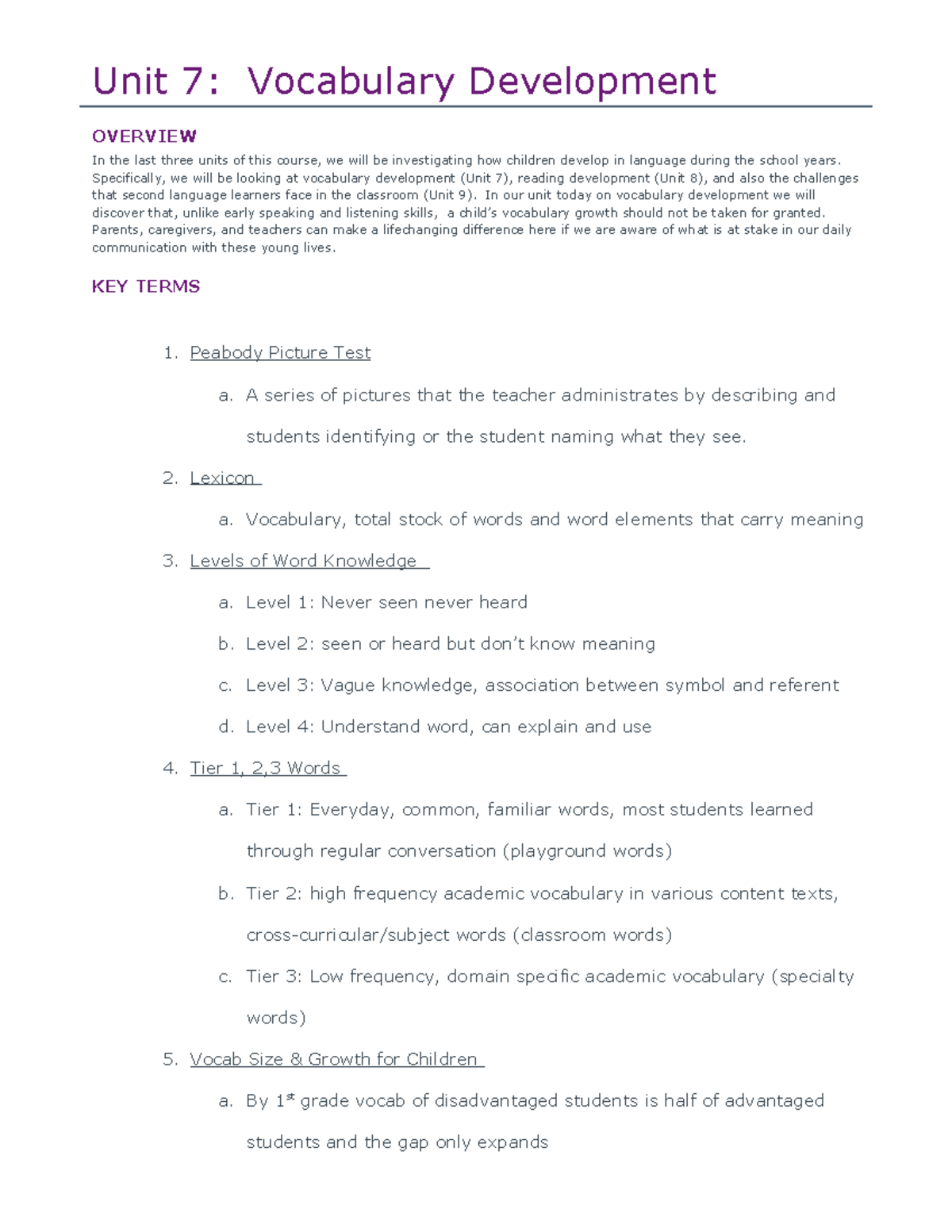 Unit 7 Guide - Vocabulary Development - Unit 7: Vocabulary Development ...