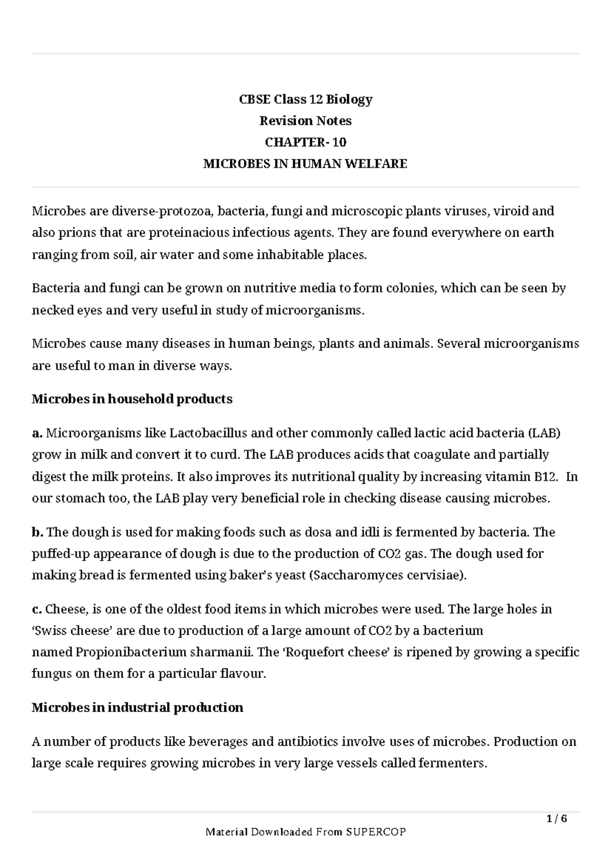 Bio 10 - NCERT PLUS TWO BIOLOGY LECTURE NOTES - **1 / ** CBSE Class 12 ...