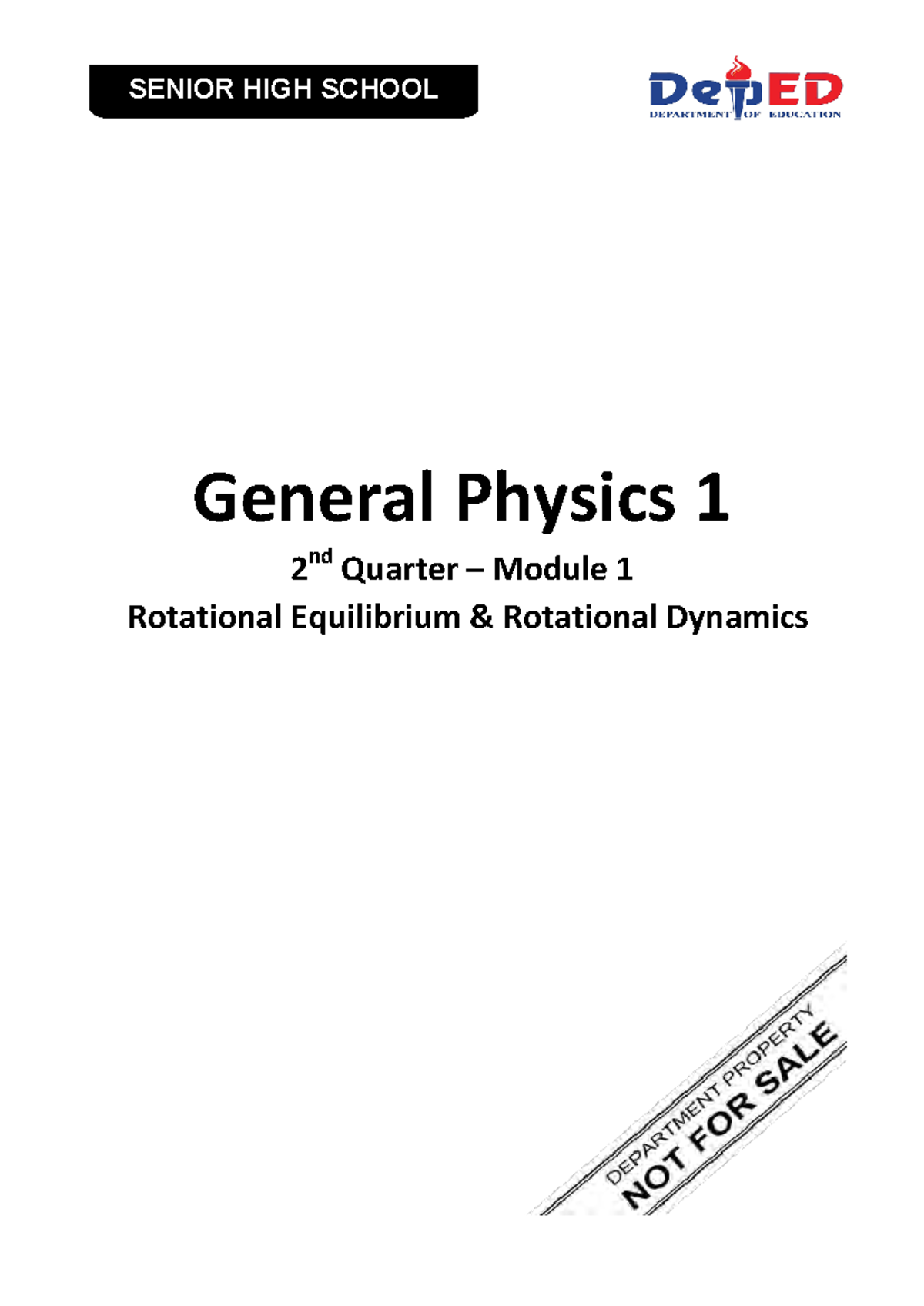 1 Q2-Physics 1 - physics lesson - SENIOR HIGH SCHOOL SENIOR HIGH SCHOOL ...