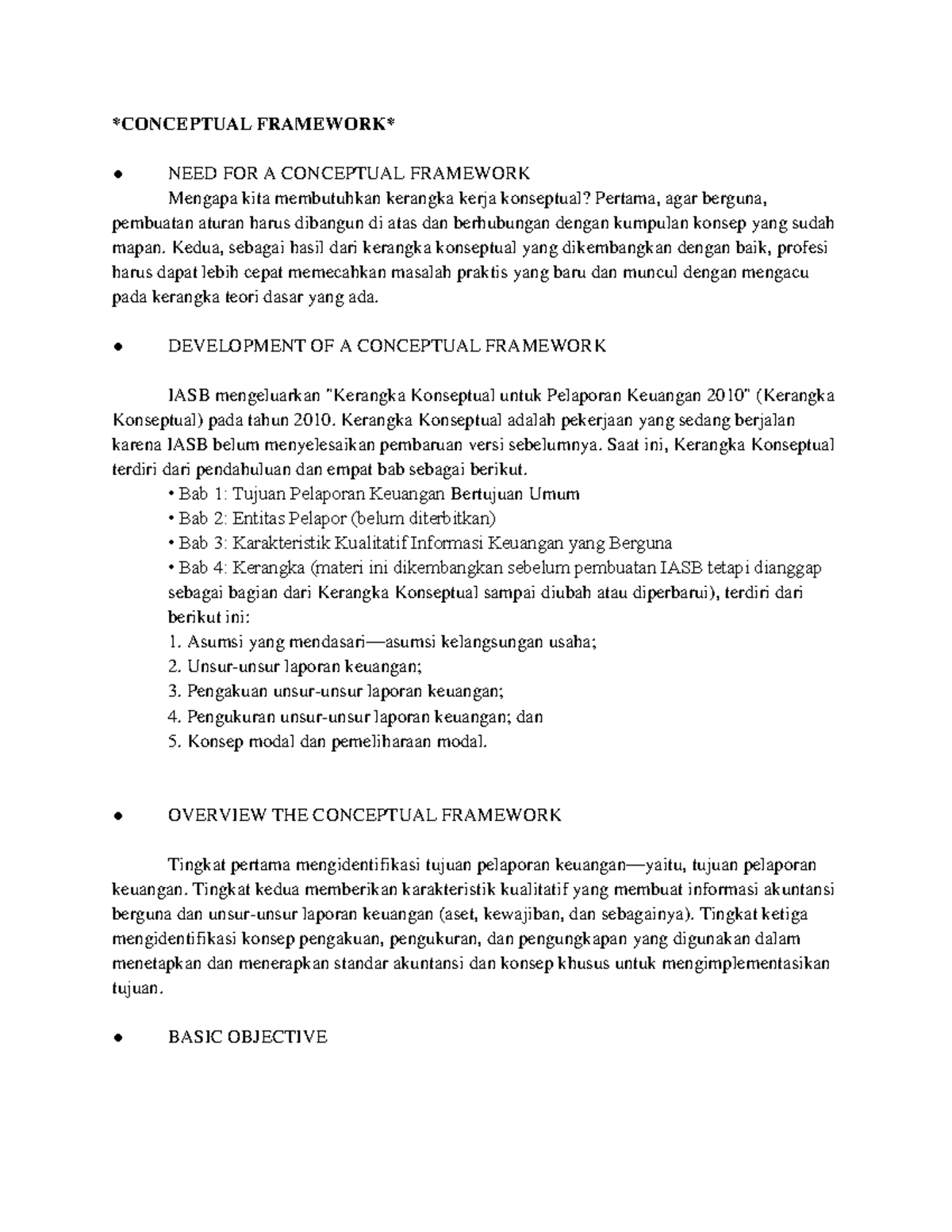 Tugas RMK 2 AKM Sem. 2 - Homework Resume - CONCEPTUAL FRAMEWORK NEED ...
