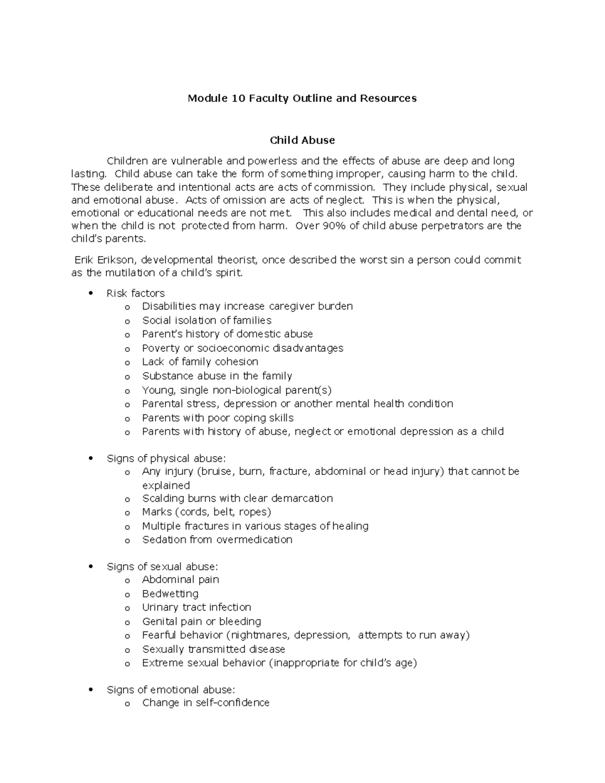 Mental Health Module-10-Outline - 2459 - Studocu