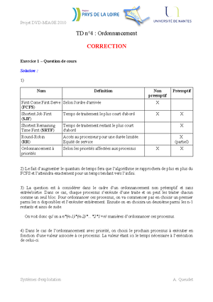 Correction TD6 gestion-de-la-memoire - TD n°6 : Gestion de la mémoire CORRECTION Exercice 1 ...