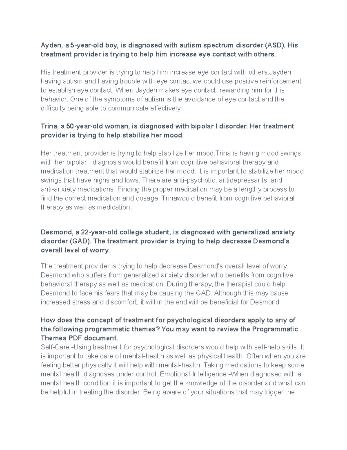 Untitled document - lecture - Ayden, a 5-year-old boy, is diagnosed ...