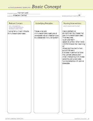 Interventions to promote sleep - ACTIVE LEARNING TEMPLATES THERAPEUTIC ...
