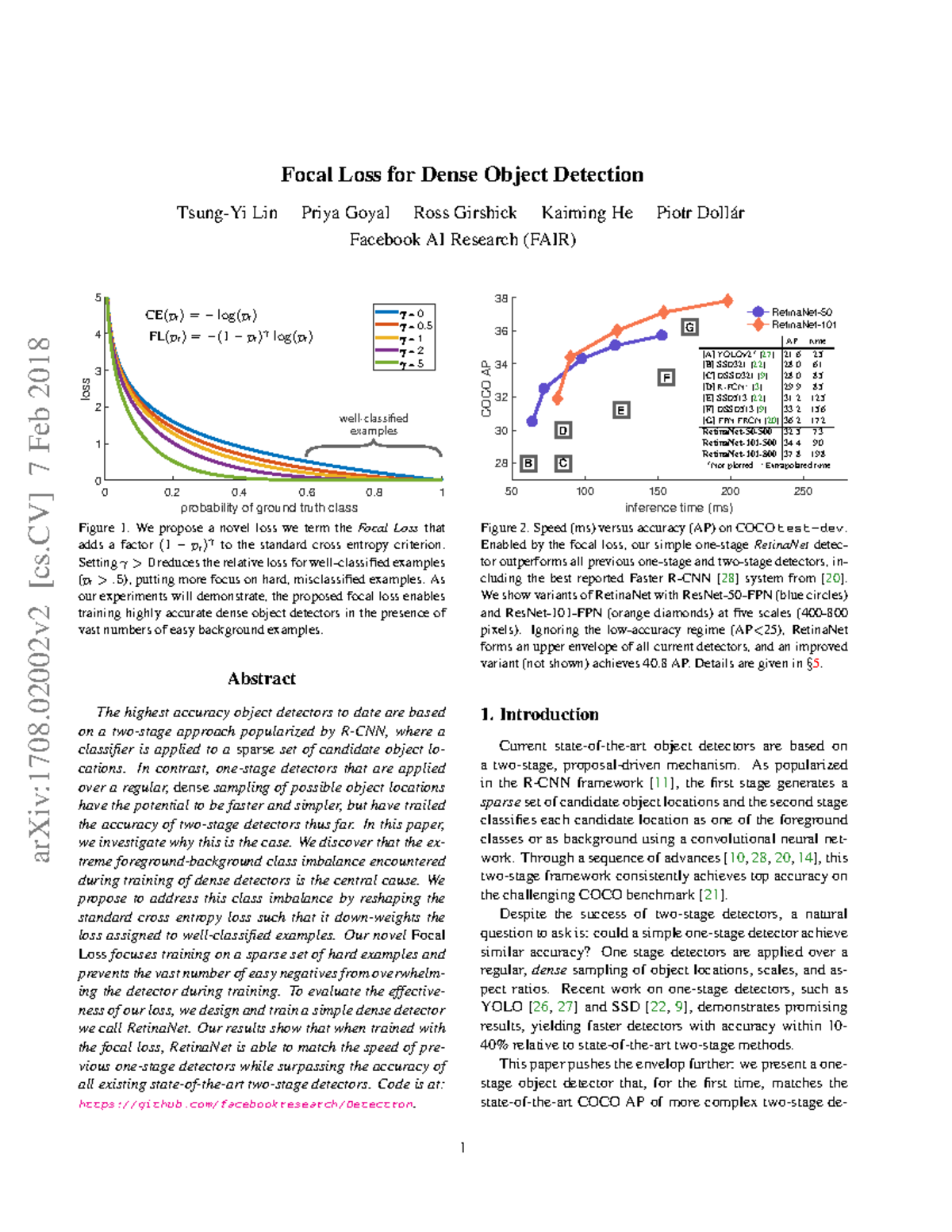 Focal Loss - reference material - Focal Loss for Dense Object Detection ...