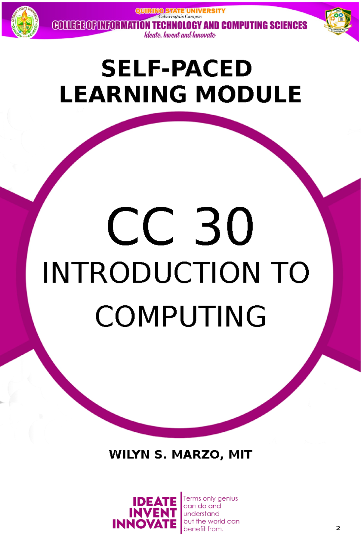 Module 03 Application Software - SELF-PACED LEARNING MODULE WILYN S ...