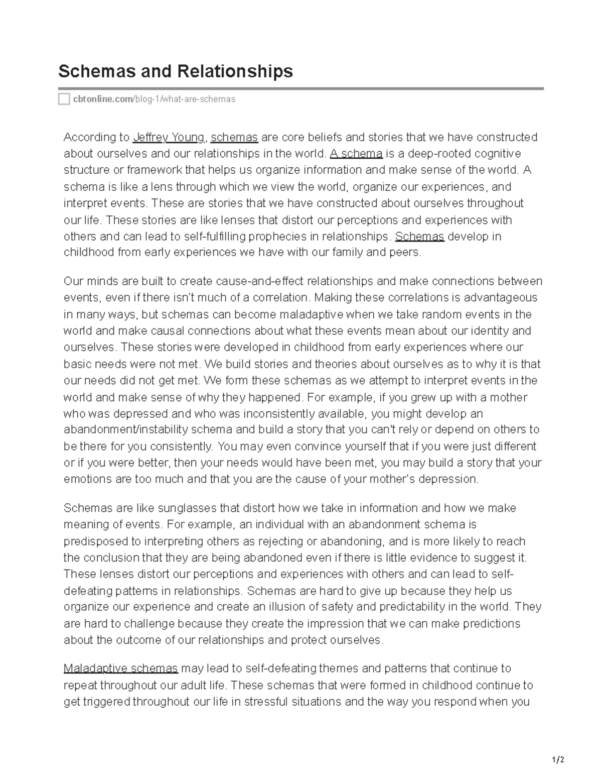 Schemas and Relationships - 1/ Schemas and Relationships cbtonline/blog-1/what-are-schemas ...