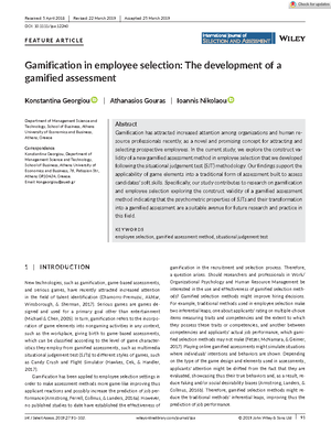 OG Reading Gamified or traditional situational judgement test A ...