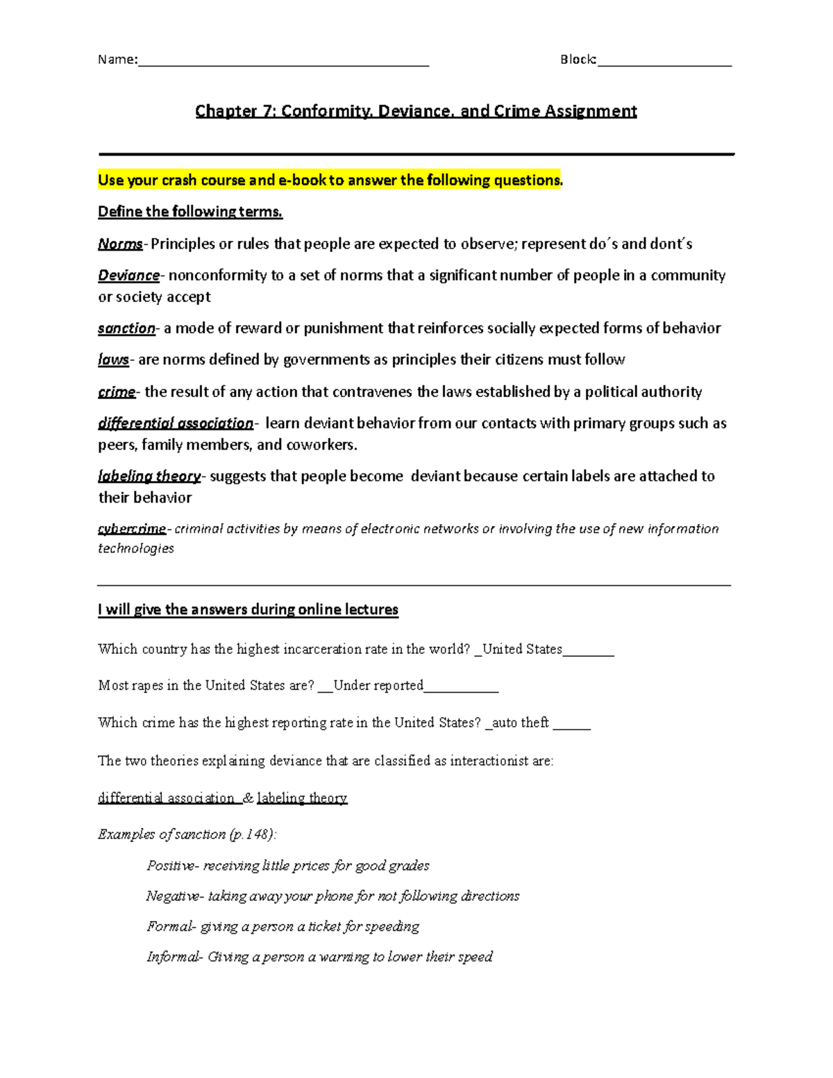 Chapter 7 Assignment Handout - Name ...