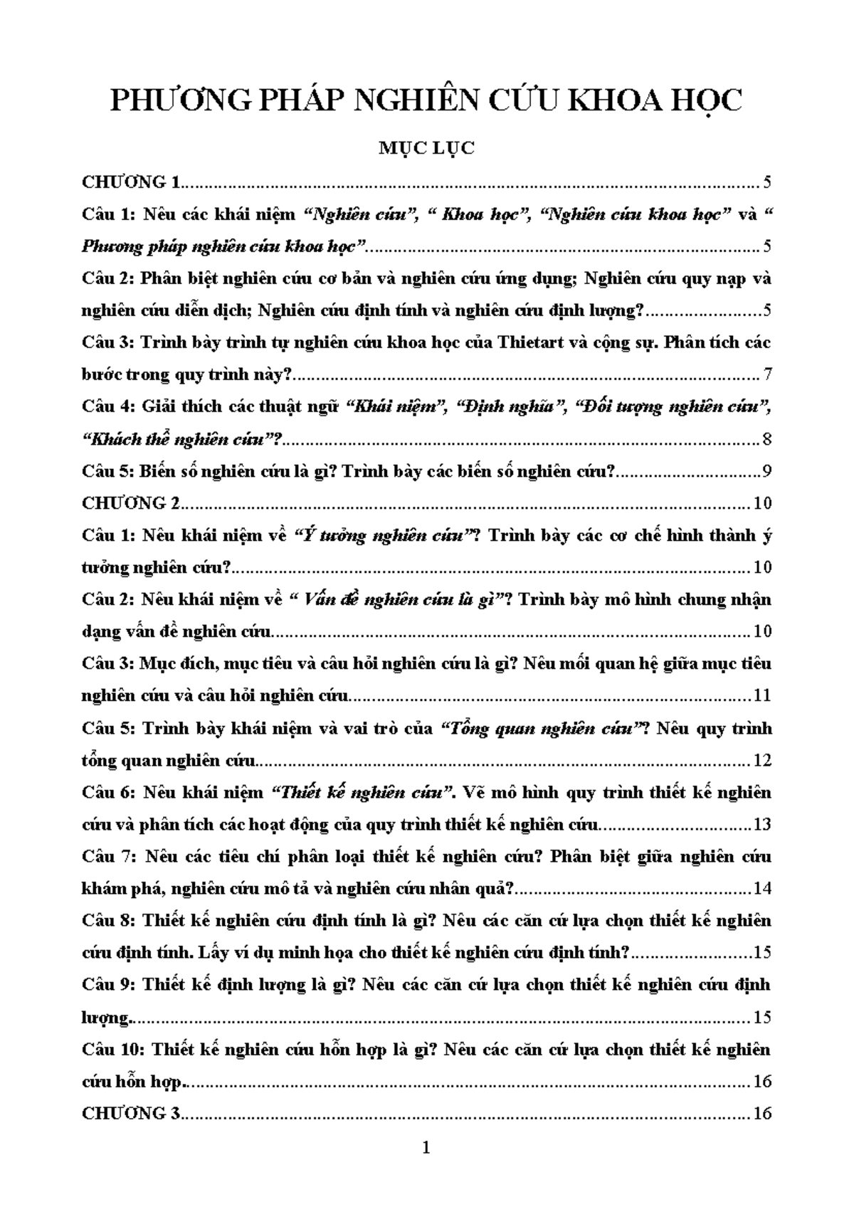 123doc phuong phap nghien cuu khoa hoc tmu de cuong - PHƯƠNG PHÁP ...