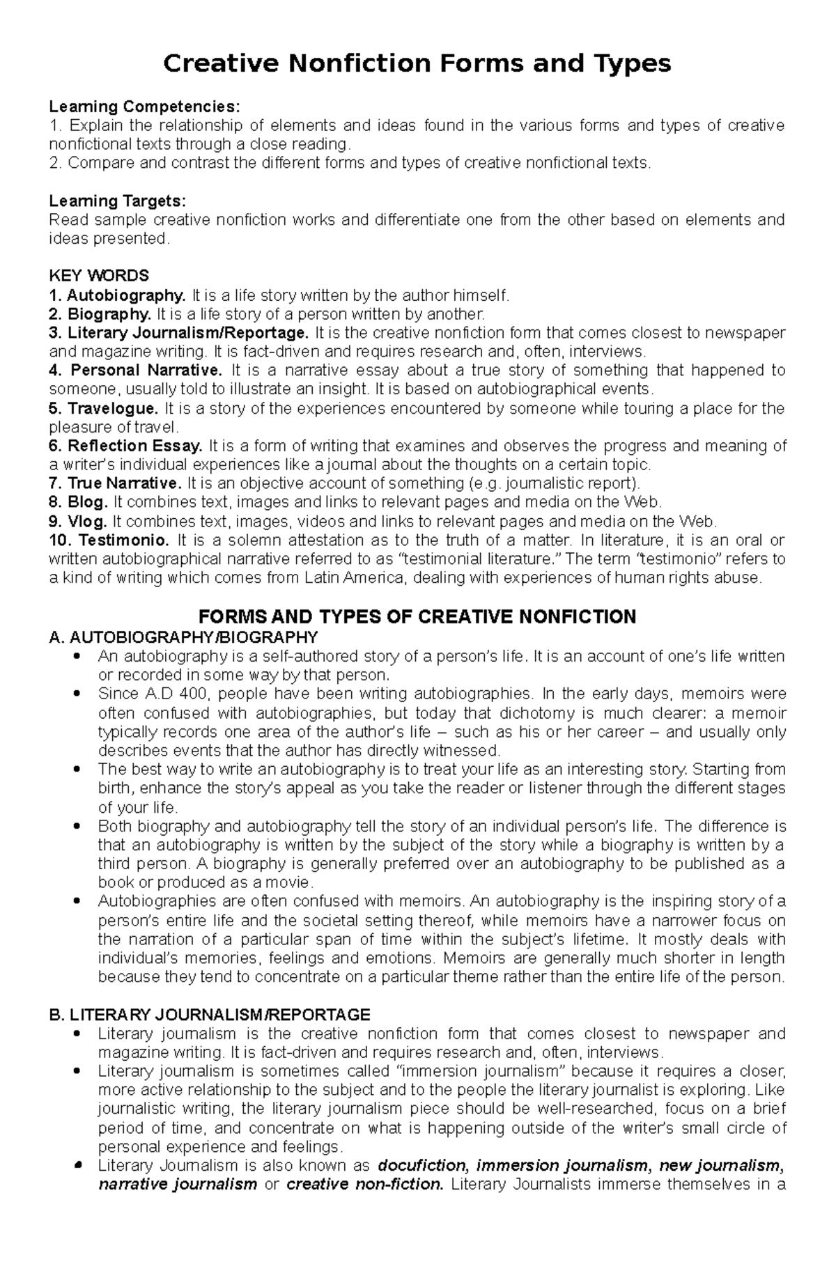 Creative-Nonfiction-Forms-and-Types CNF Maam-Veness - Creative ...