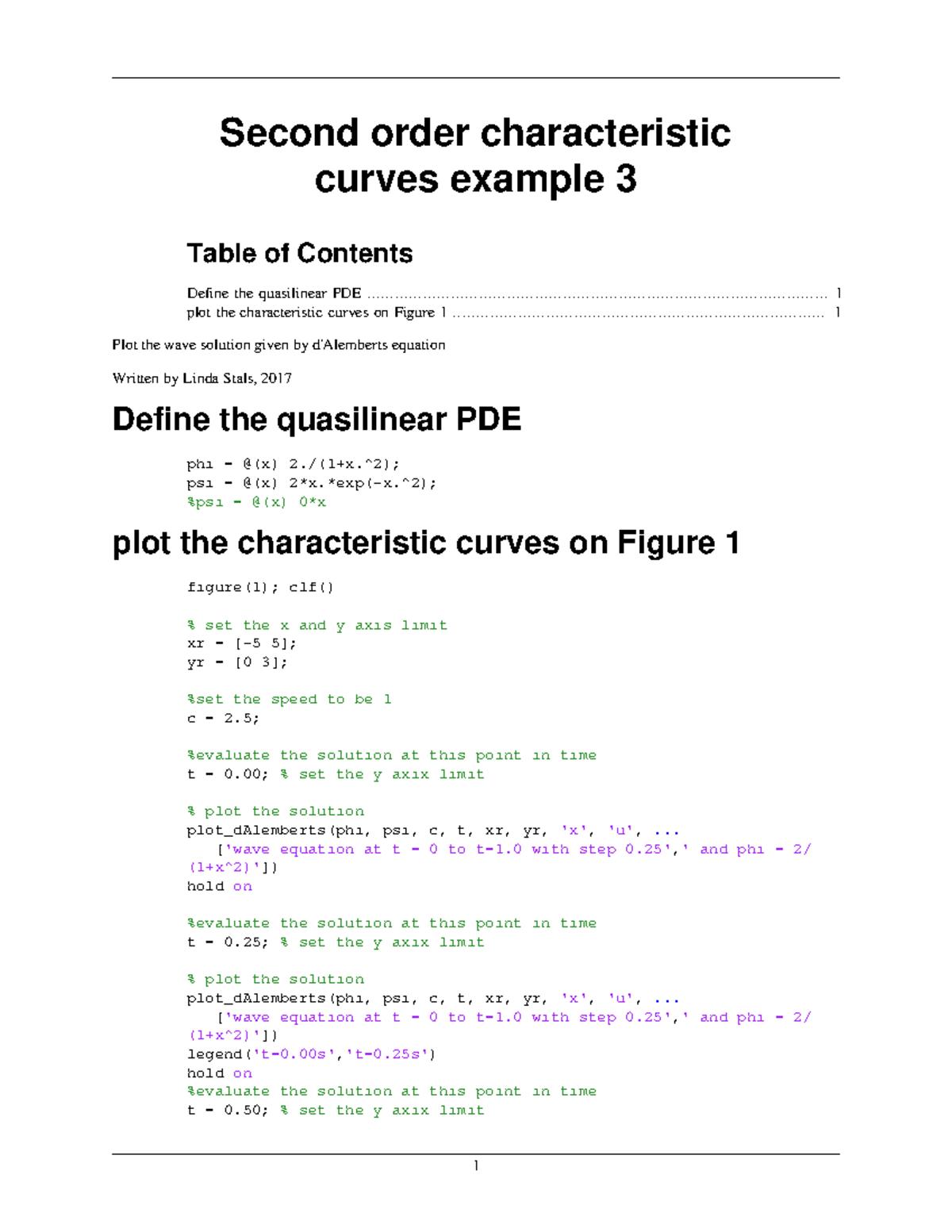 MATH2306 ASS4Q2 - Second order characteristic curves example 3 Table of ...