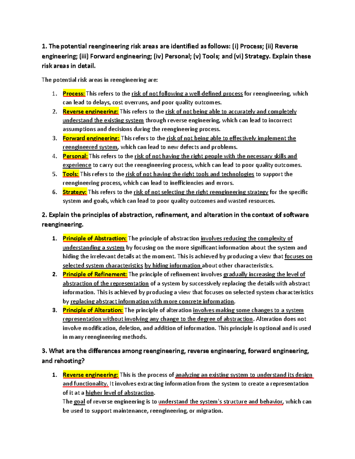 Chp 4 exercise solved - Software Engineering - SU - Studocu