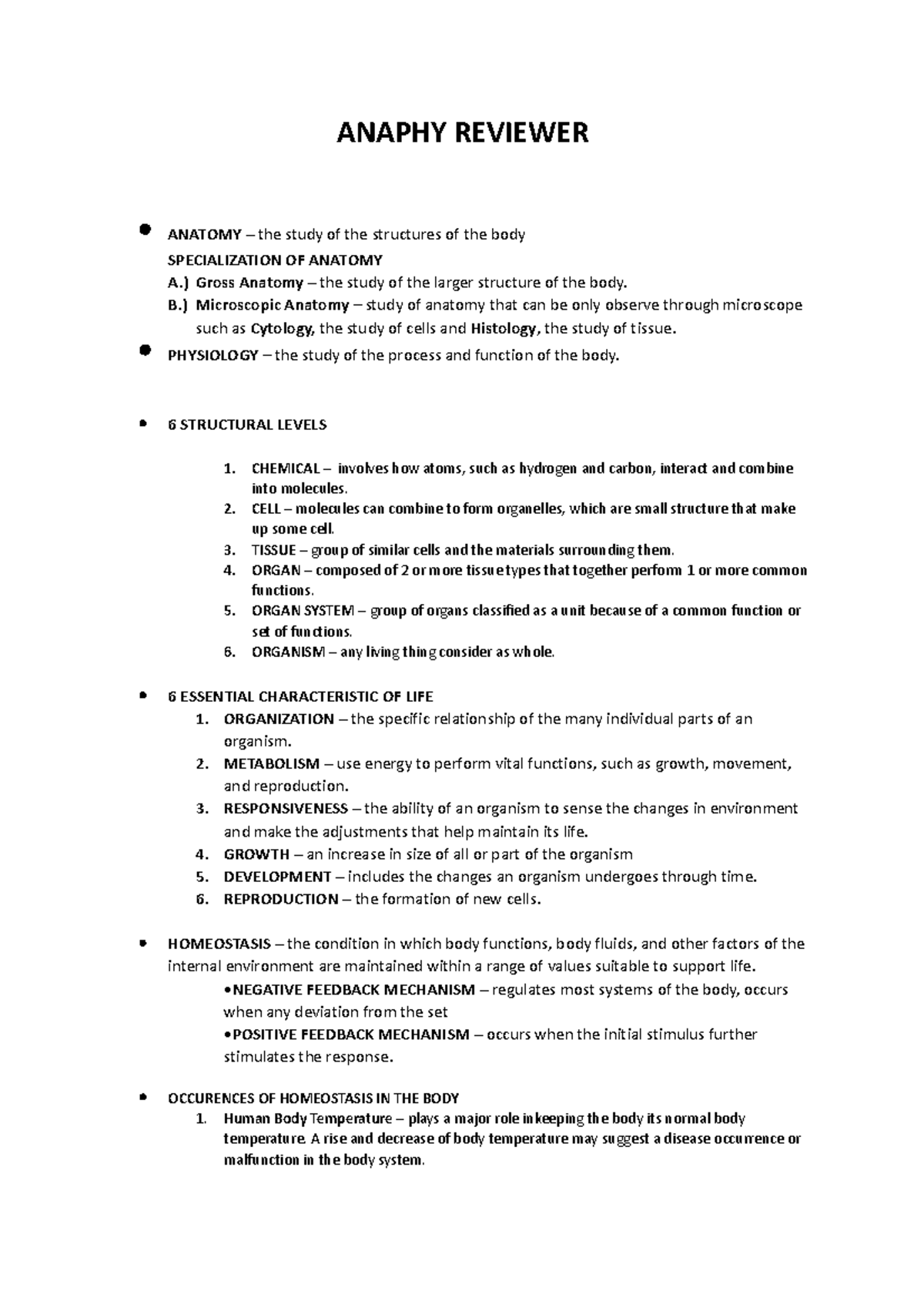 Inbound 5177521497747025521 - ANAPHY REVIEWER ANATOMY – the study of ...