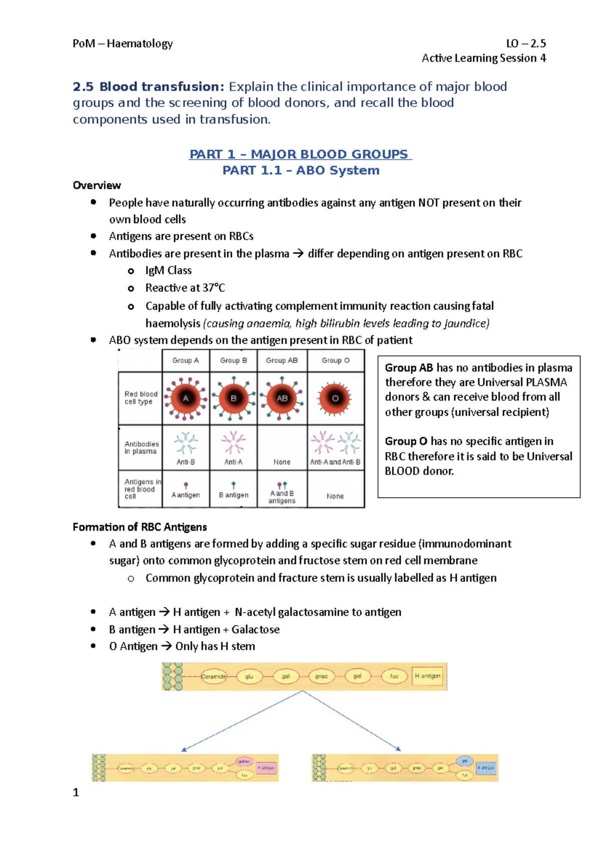 2.5 Blood Transfusion - Active Learning Session 4 2 Blood transfusion ...