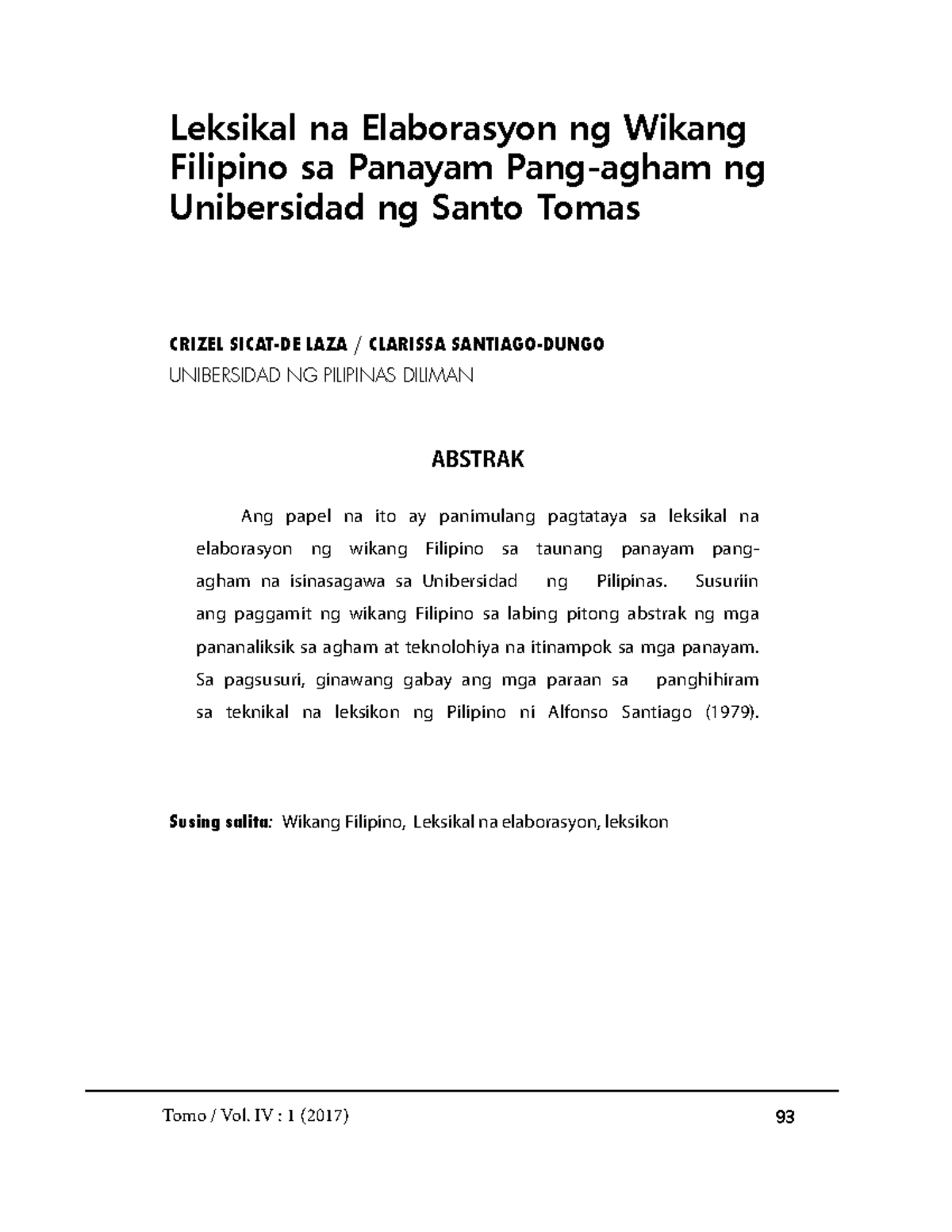 Hasaan Journal Tomo IV 2017 100 111 - Cr i z e l Si C at- De la z a ...