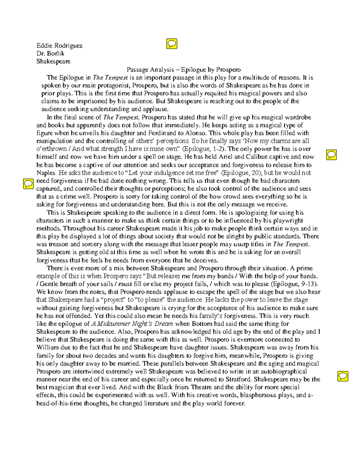 E P-tcss-Passage Analysis – Epilogue tempest - Eddie Rodriguez Dr ...