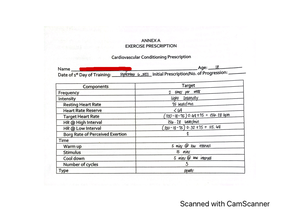 PFA Form and Criterion 1 - FITNESS ASSESSMENT FORM Name