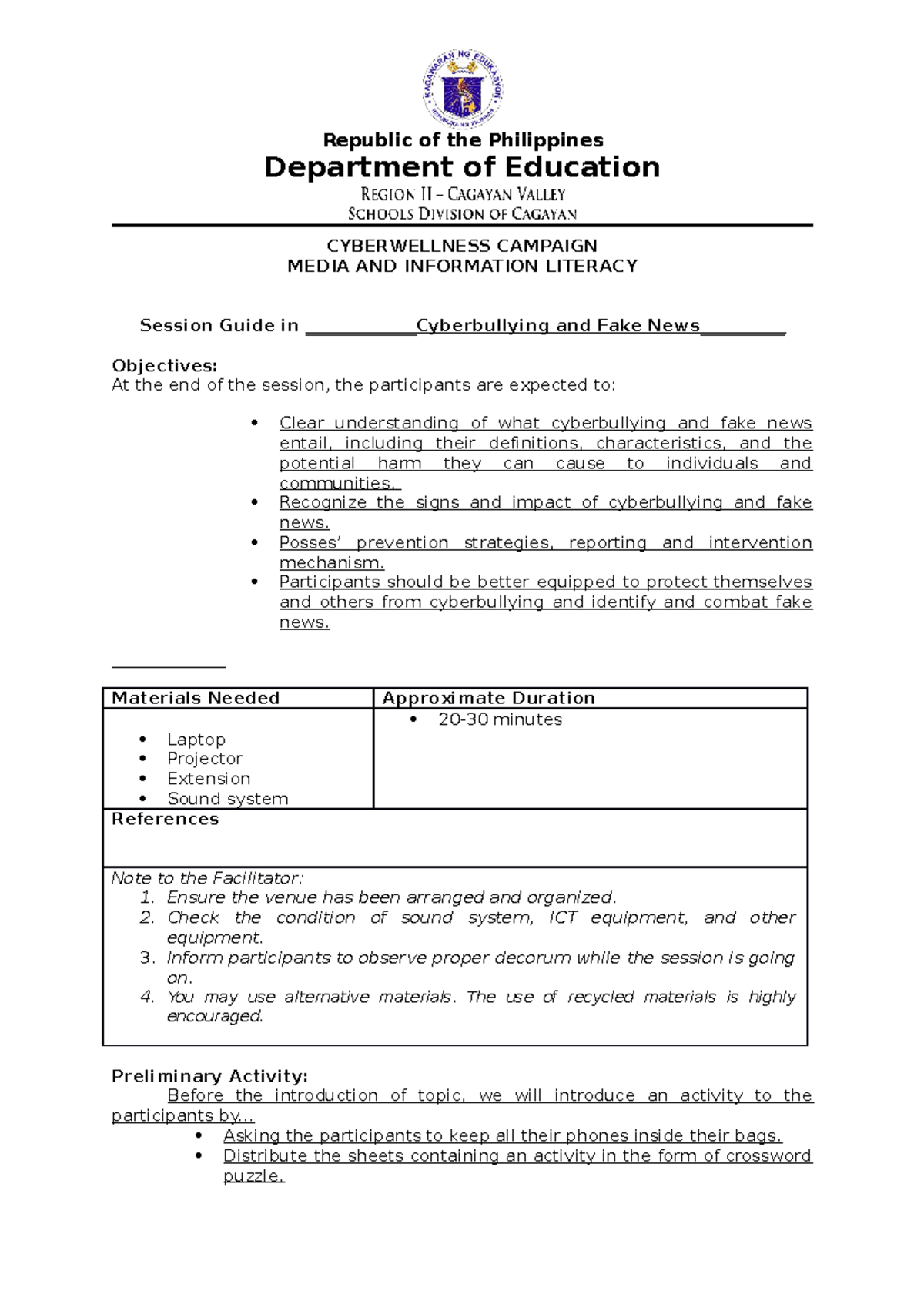 Session-Guide-Template - Republic of the Philippines Department of ...