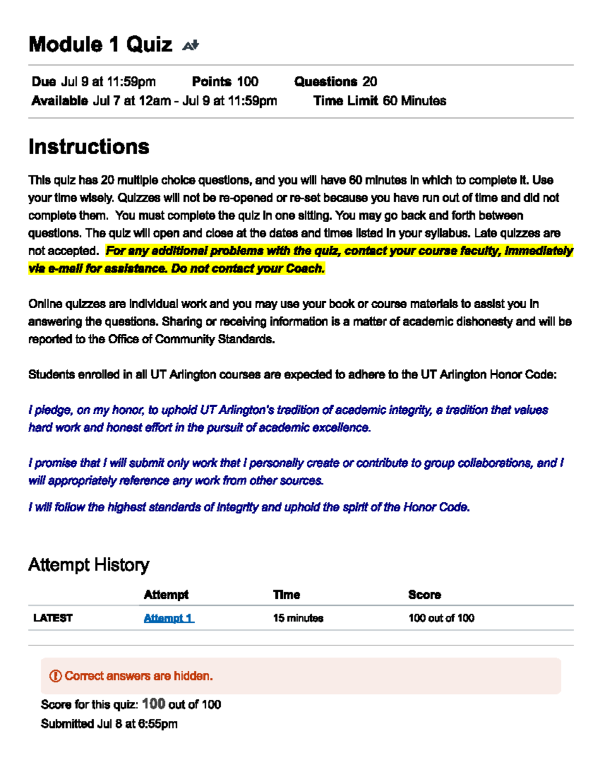 NURS-5366 Module 1 Quiz - Module 1 Quiz Due Jul 9 at 11:59pm Points 100 ...