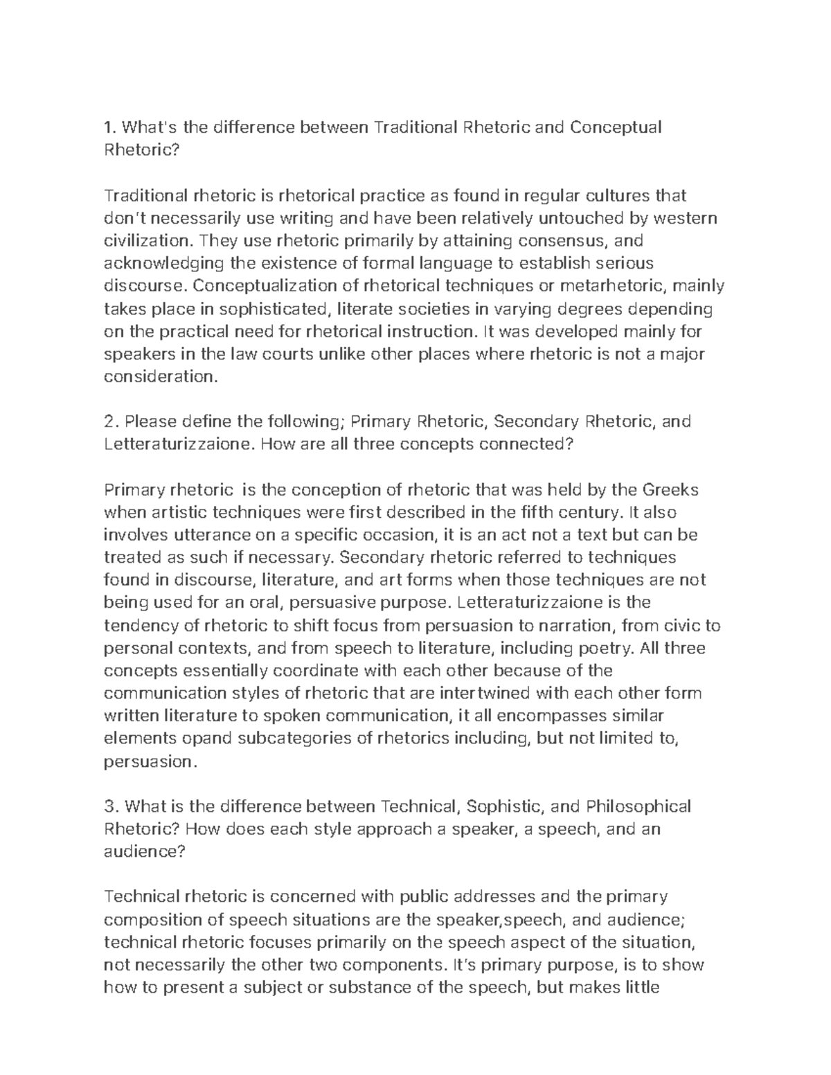 1. What's the difference between Traditional Rhetoric and Conceptual ...