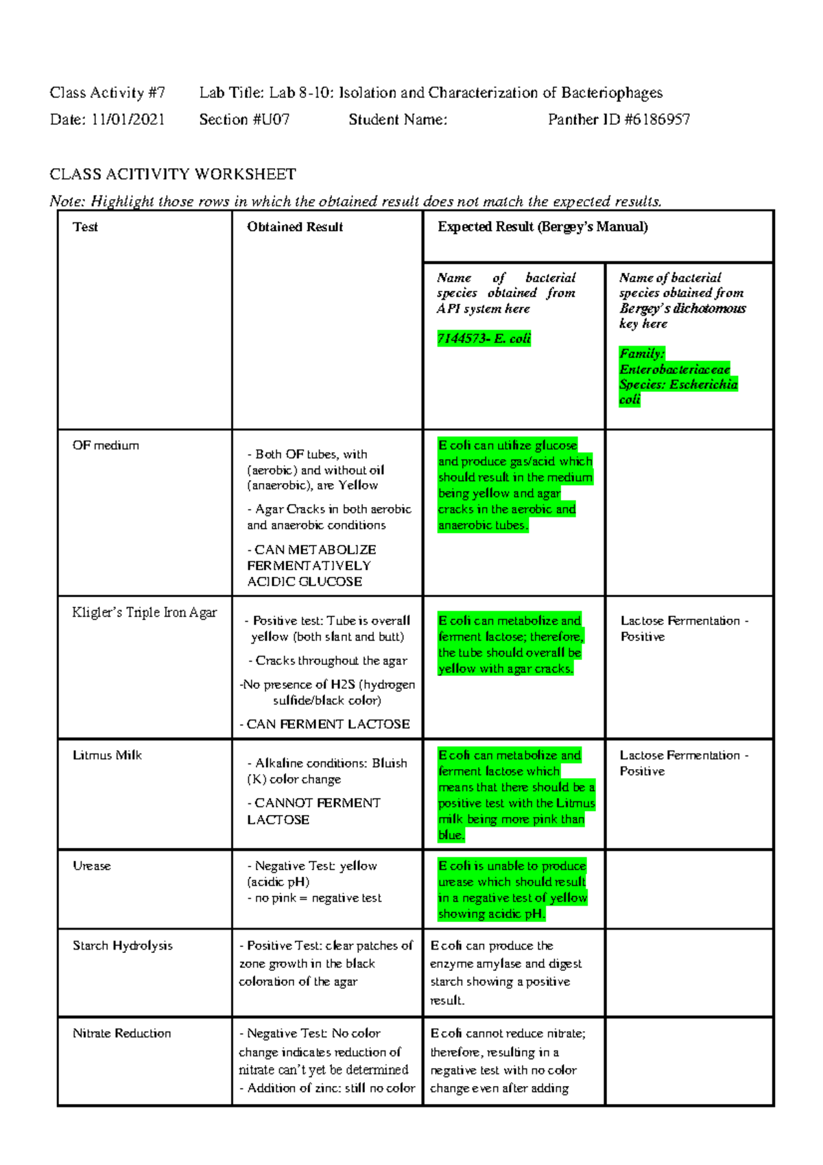 Class Activity 7 - TV[9046] - Class Activity #7 Lab Title: Lab 8-10: Isolation and ...