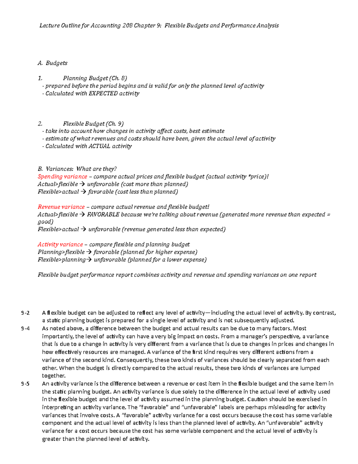Ch 9 notes - teacher: Dragone - Lecture Outline for Accounting 208 ...