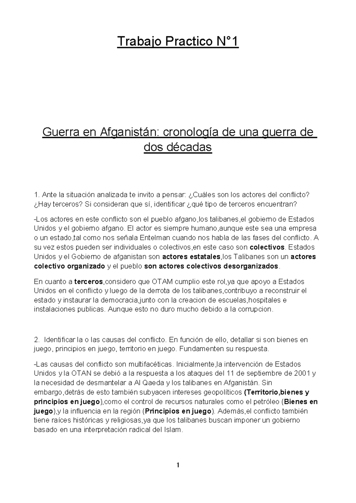 Tp1 - Trabajo practico N°1 Mediacion,arbitaje y negociacion. Nota - Trabajo Practico N° Guerra ...