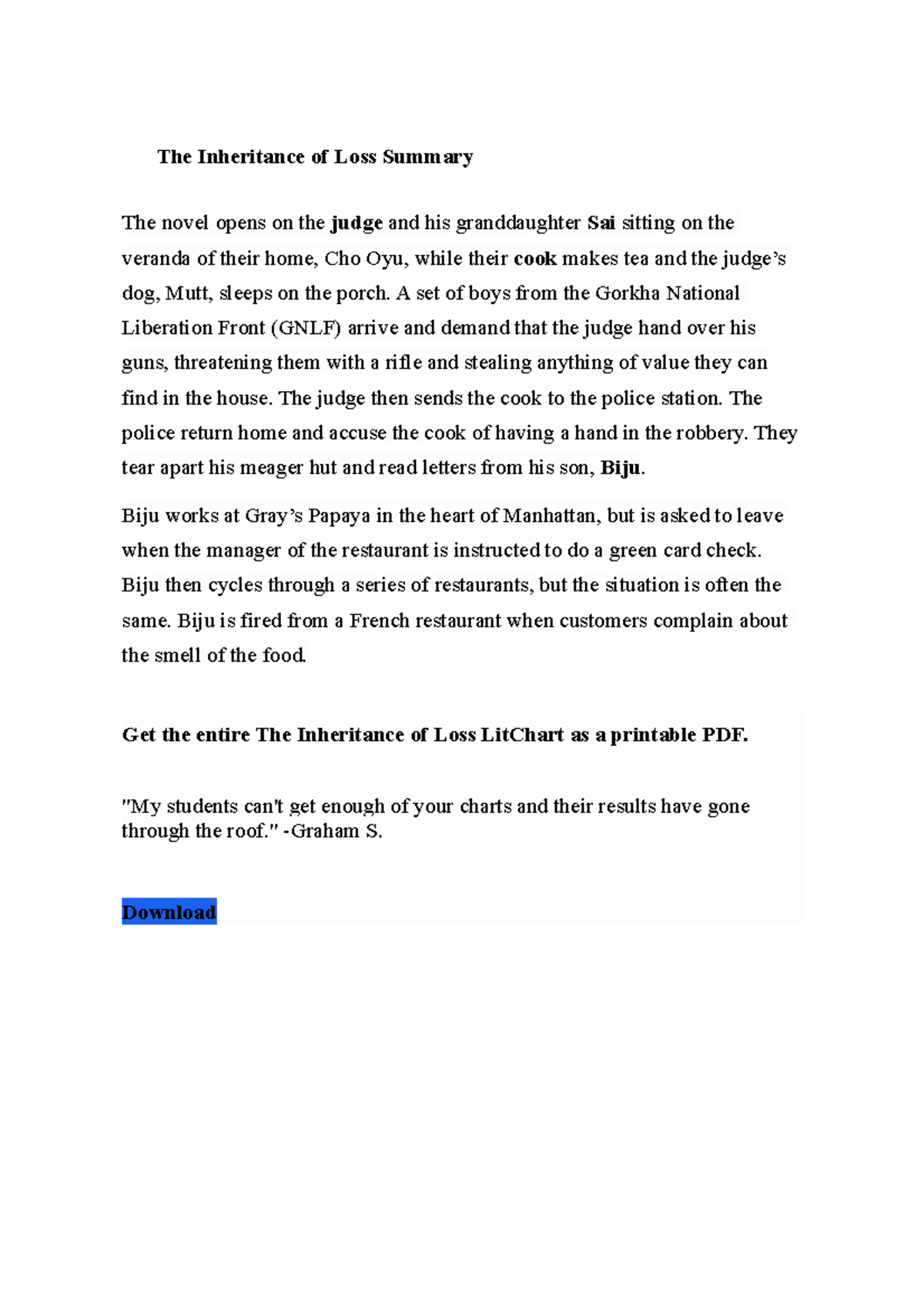 The Inheritance of Loss Summary - A set of boys from the Gorkha ...