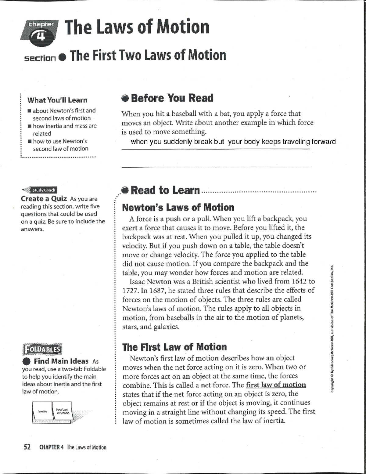 1st and 2nd law packet - HIS 100 - when you suddenly break but your ...