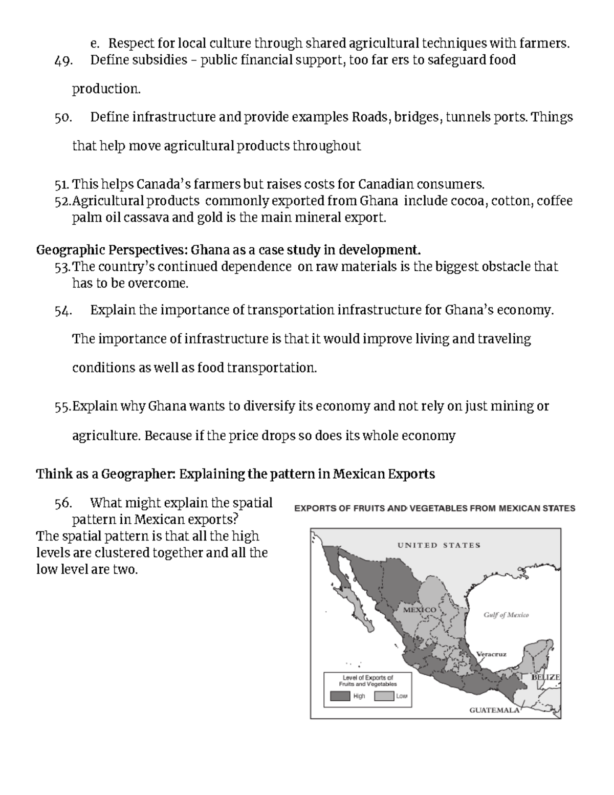 Amsco Unit 5 - Ch 13 Reading Guide -Spatial Arrangment of Agriculture ...