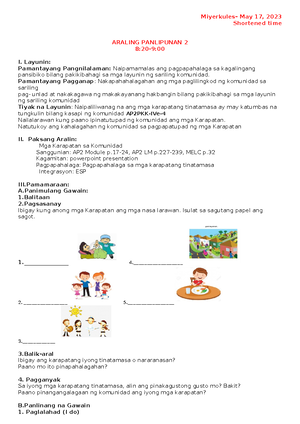 DLP Q4 W3 MATH2 DAY 3 - Lesson plan - MATHEMATICS 9:45-10:30 AM I ...