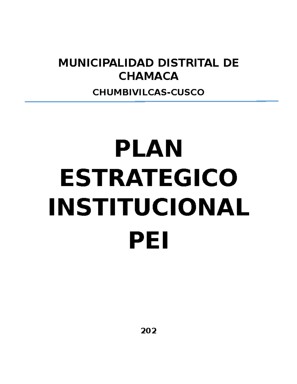 Pei Municipalidad Distrital De Chamaca Municipalidad Distrital De Chamaca Chumbivilcas Cusco