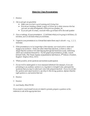 Hints for writing papers - Hints for writing papers Stylistic hints 1 ...