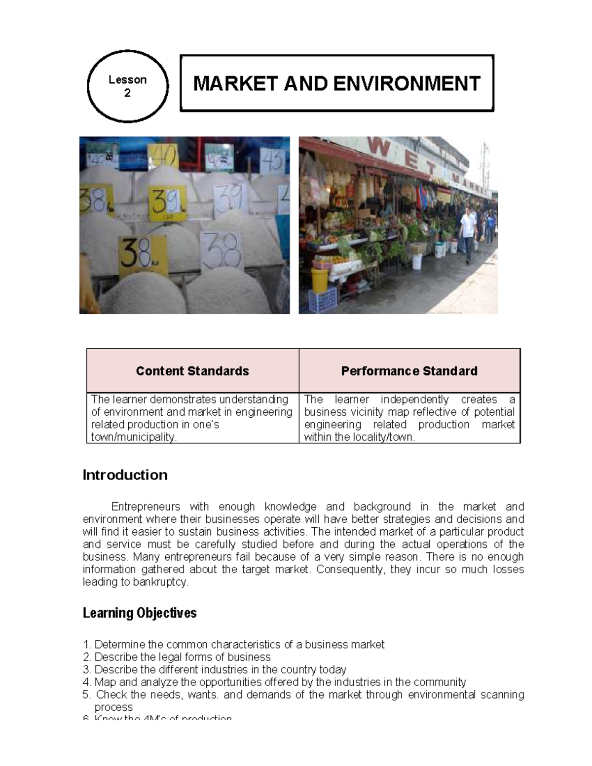 Techno Module 1B - Content Standards Performance Standard The learner ...