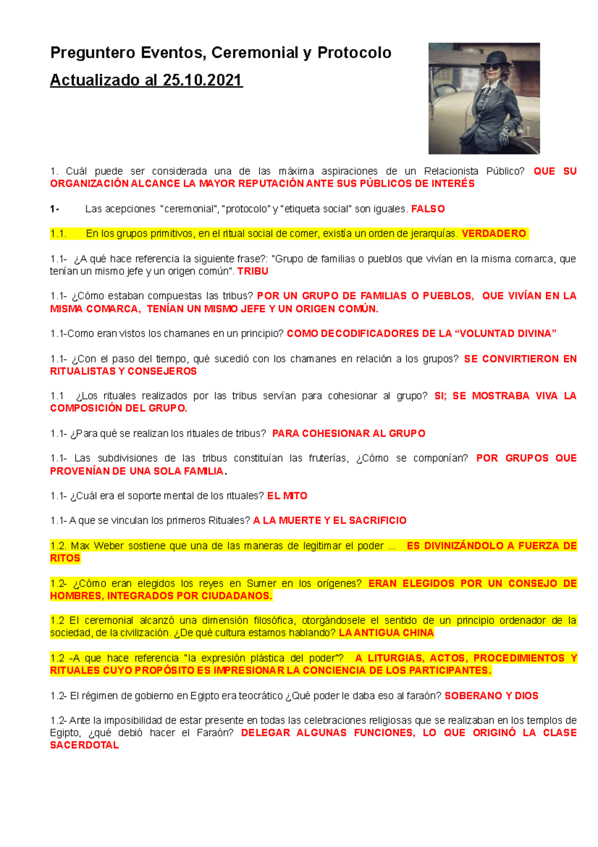 Primer parcial eventos ceremonial y protocolo 25 10 21 - Preguntero ...