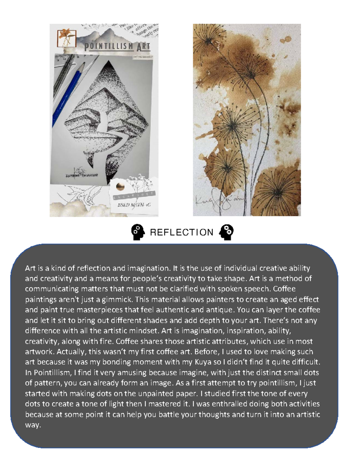 Art Reflections - learning materials to be used in answering activities ...