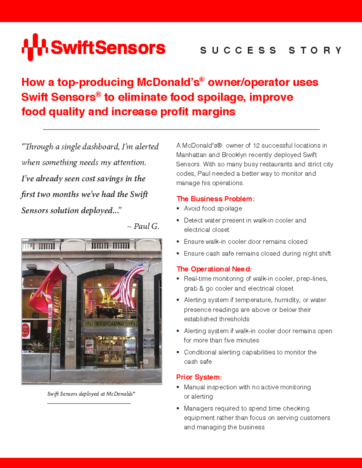 Swift Sensors Mc Donalds cs - How a top-producing McDonald’s® owner ...