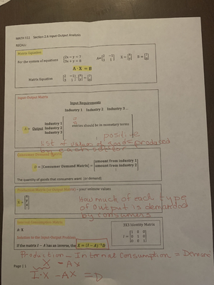 Model Types and data fitting - MATH 111 - Studocu