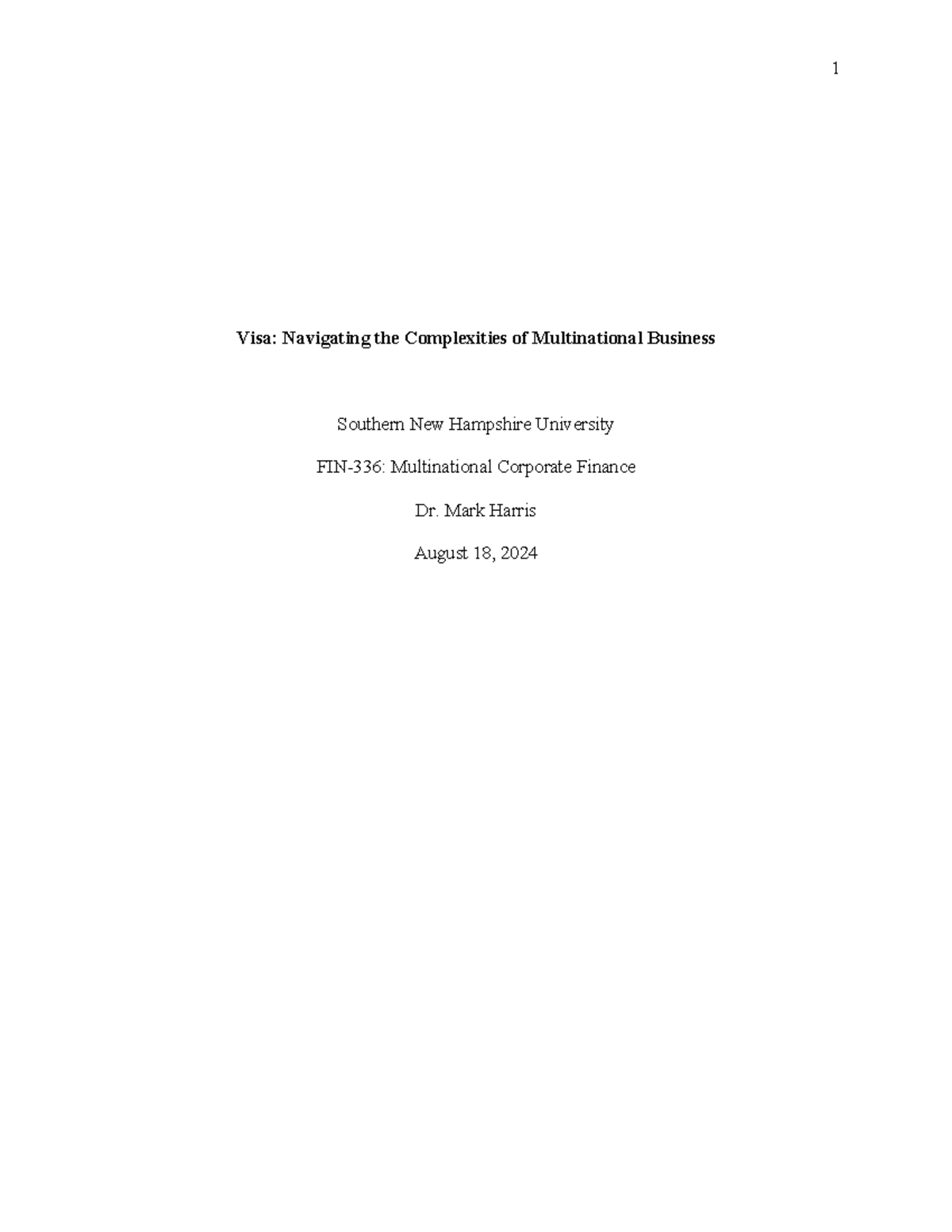 Module 7 Final Project - Visa: Navigating the Complexities of ...