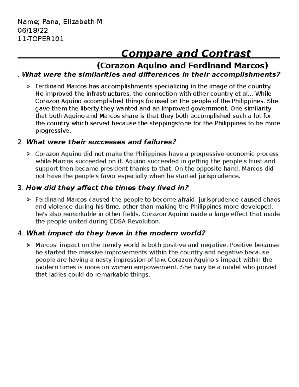 Week 12 Two People in History (8LM3) - ARG - Name; Pana, Elizabeth M 06 ...