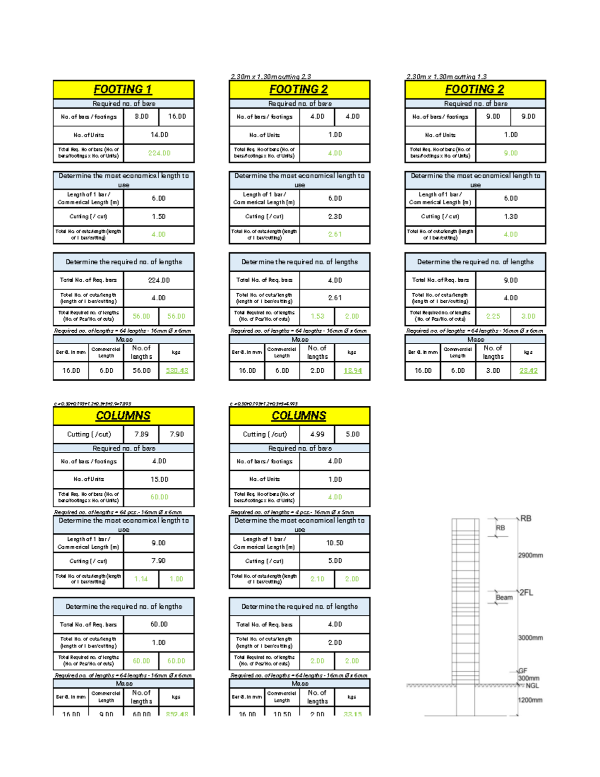 Plate 4 BBY - asdfasdfasdfadsf - Required no. of lengths = 64 lengths ...
