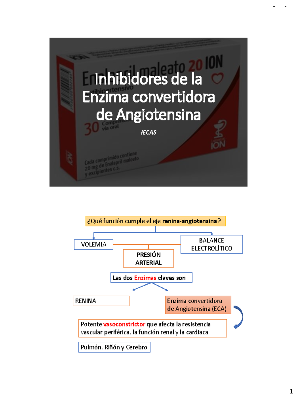 Iecas farmacoquímica - Inhibidores de la Enzima convertidora de ...
