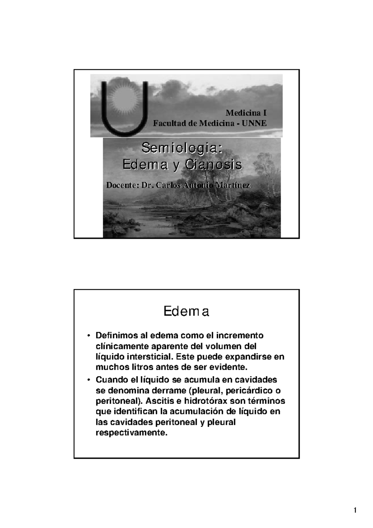 Síndromes Edematoso SEMIOLOGIA 2021 UNSA - Medicina I Facultad de ...