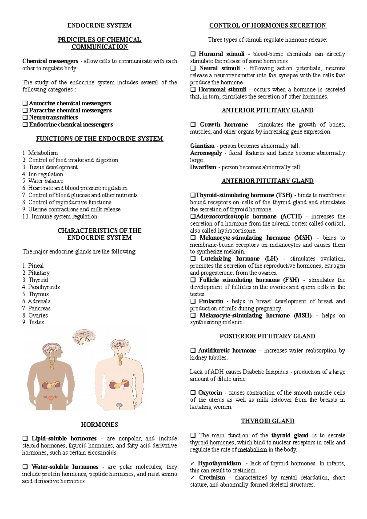 Endocrine- System - My personal note - ENDOCRINE SYSTEM PRINCIPLES OF ...