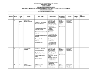 Store Keeping NOTES - Store Keeping Store keeping is the task of ...