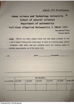 Emerging Assignment - lecture - ADDIS ABABA SCIENCE AND TECHNOLOGY UNIVERSITY EMERGING TECHOLOGY ...