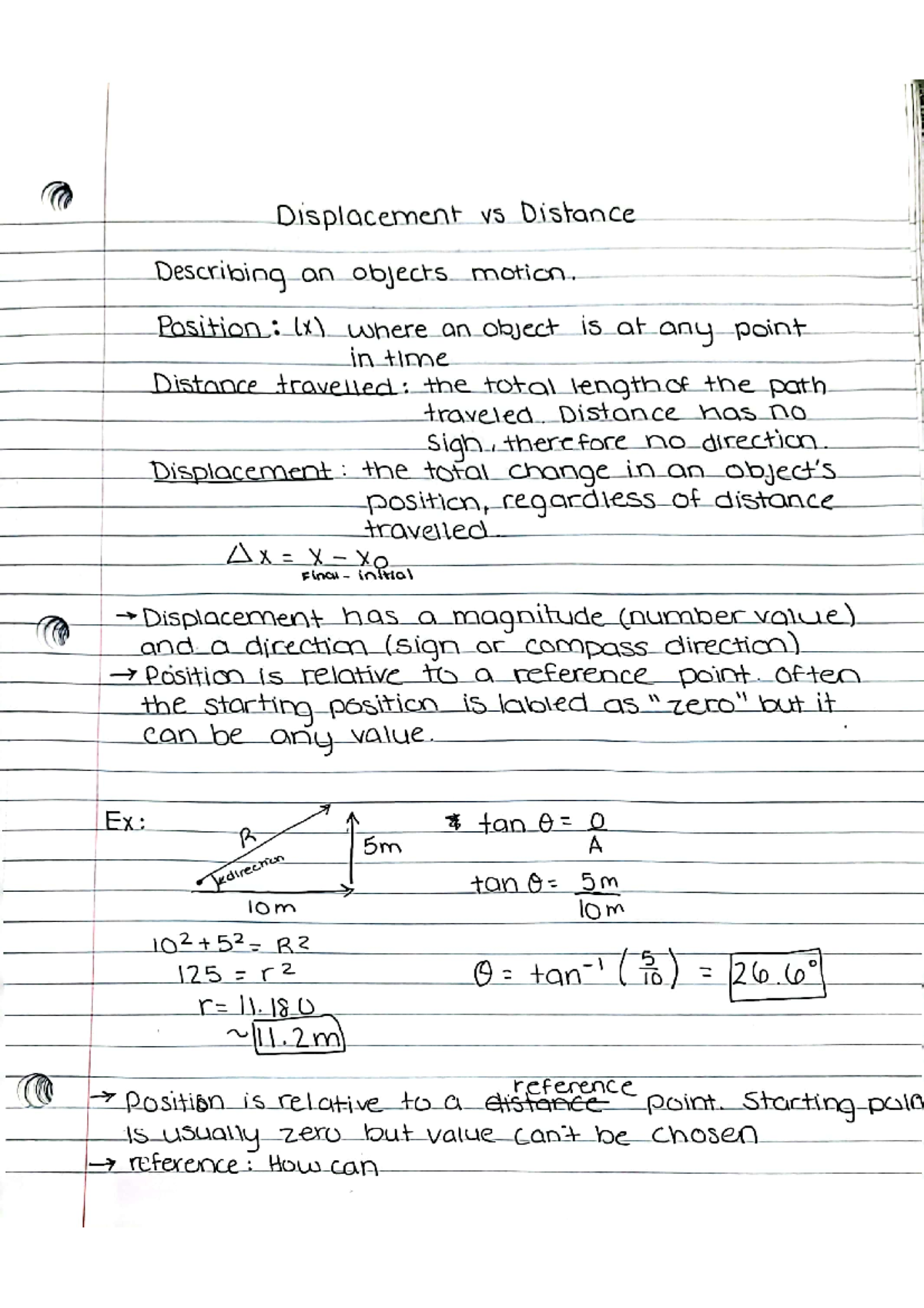 Ap physics- displacement vs distance - PHYS 121 - Studocu