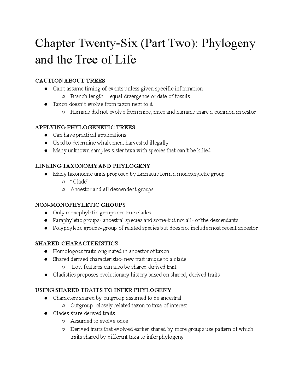 BI 212 Chapter 26 Pt. 2 Notes - Chapter Twenty-Six (Part Two ...