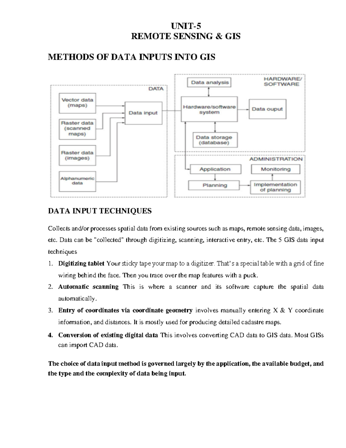 UNIT-5 Complete - GIS Remote Sensing - REMOTE SENSING & GIS METHODS OF ...
